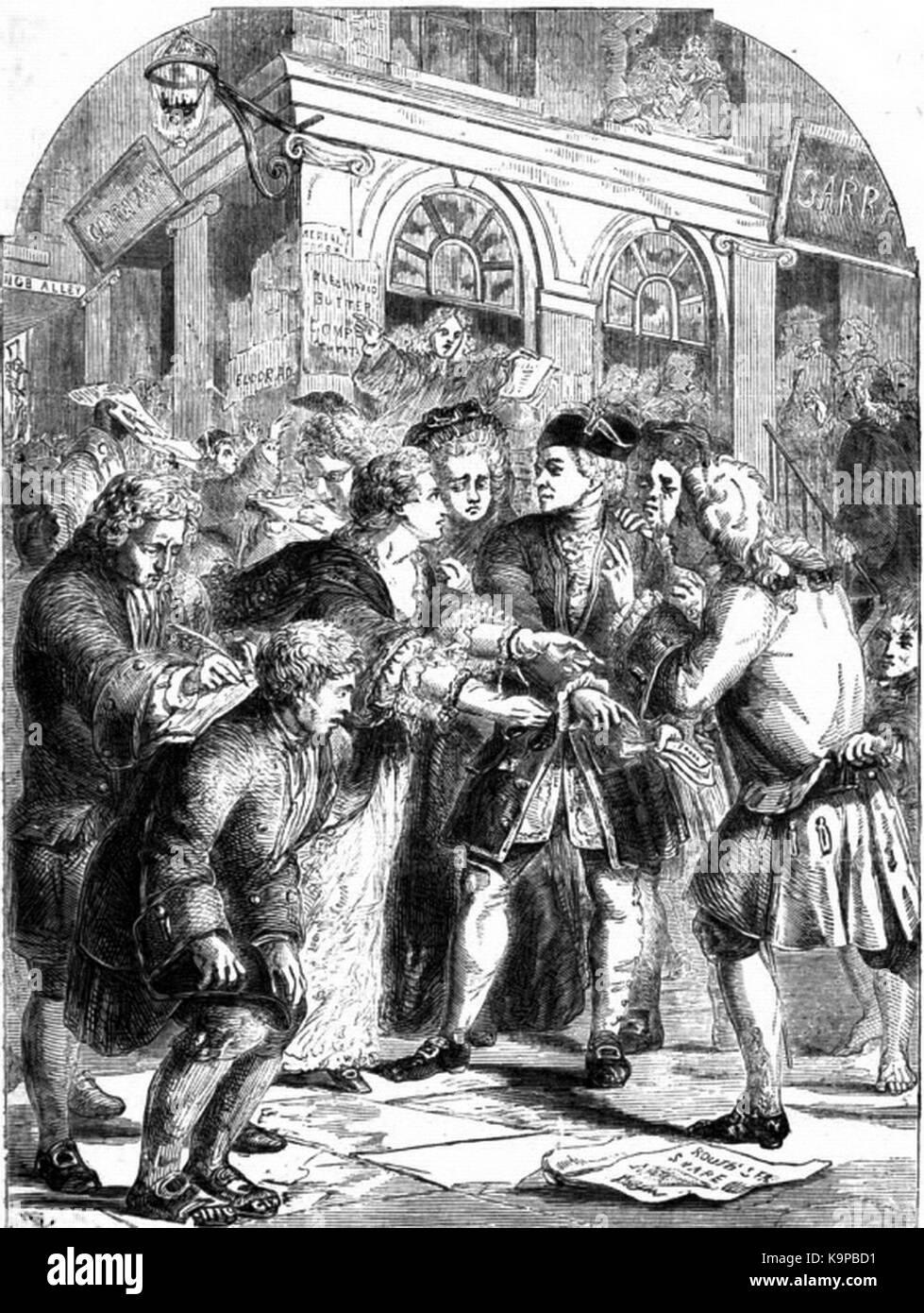 P385 Change Alley During the Phrenzy of the South Sea Bubble Stock ...