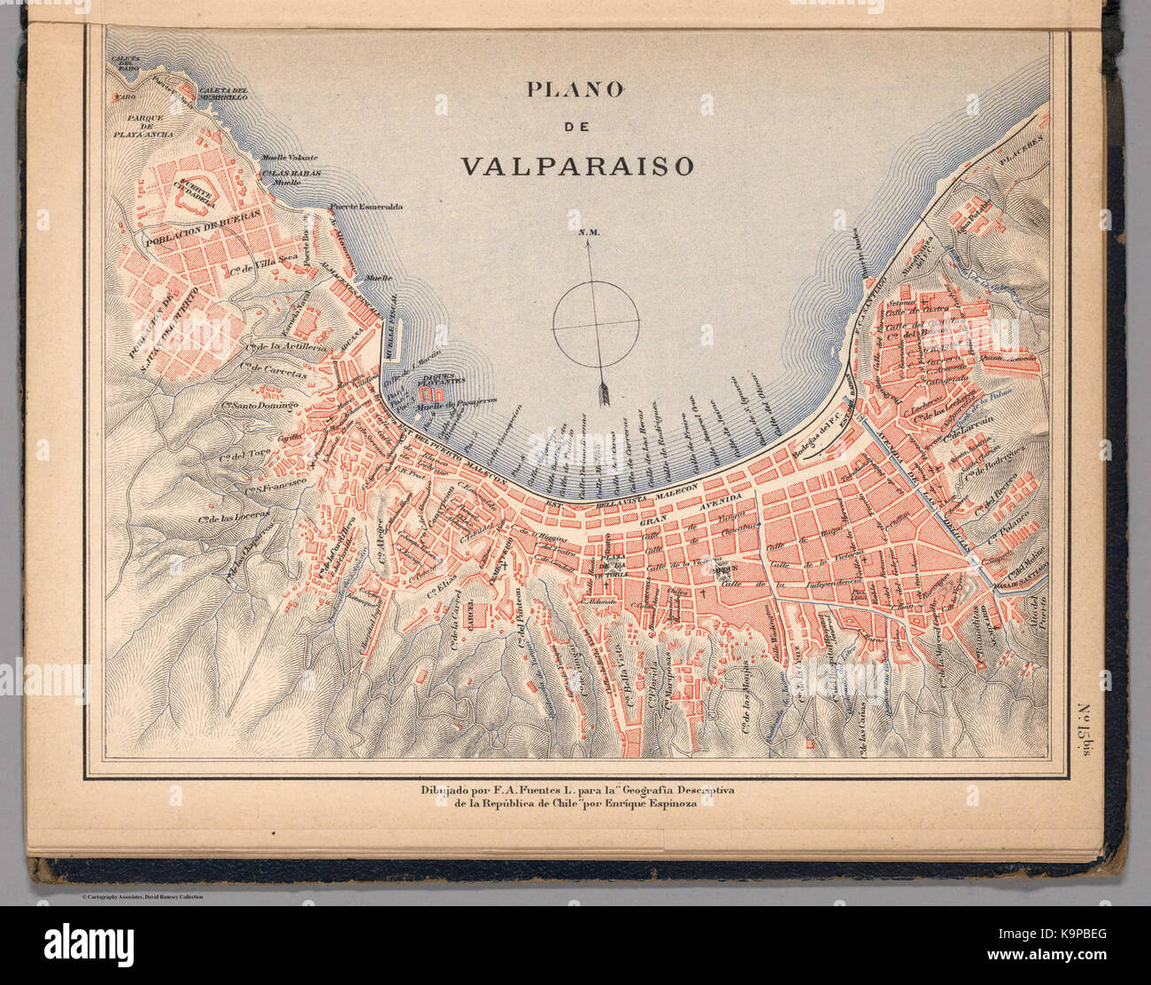 Plano No. 15. Plano de Valparaiso 7930021 Stock Photo - Alamy