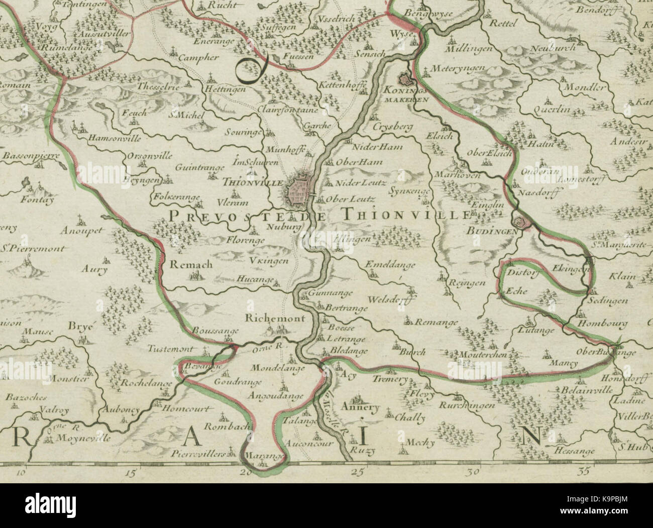 Map of thionville hi-res stock photography and images - Alamy