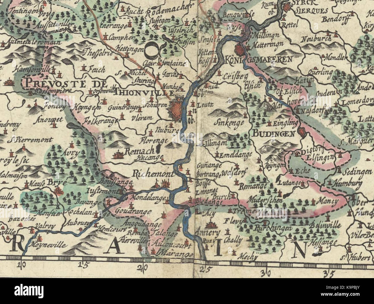 Map of thionville hi-res stock photography and images - Alamy
