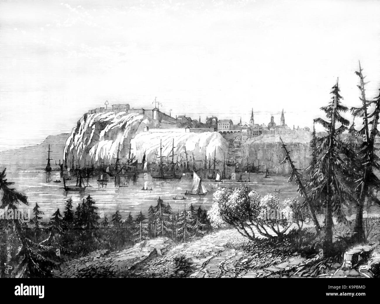 This view of the City of Quebec, Canada, captures the historic ...
