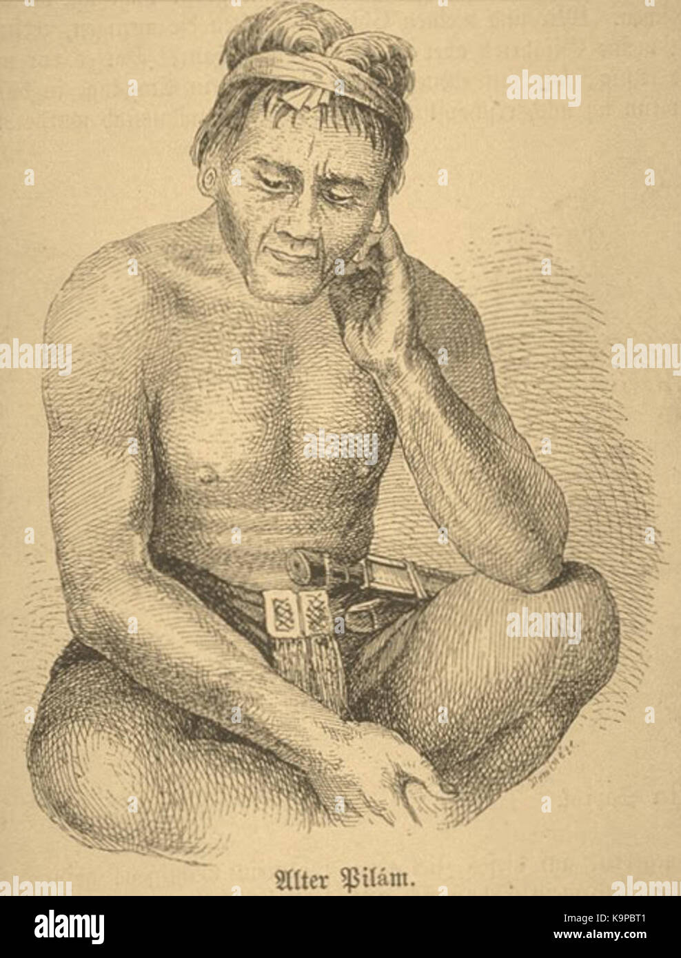 Pilam man 1875 Stock Photo - Alamy