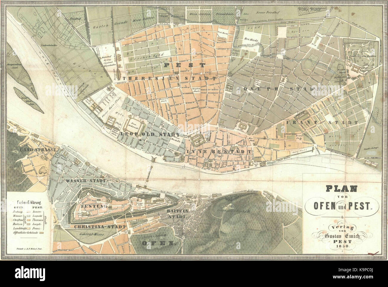 Map of buda hi-res stock photography and images - Alamy