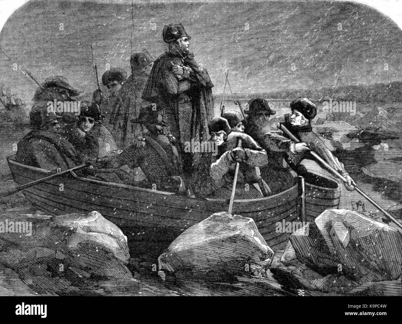 P163 Washington Crossing the Delaware Stock Photo - Alamy