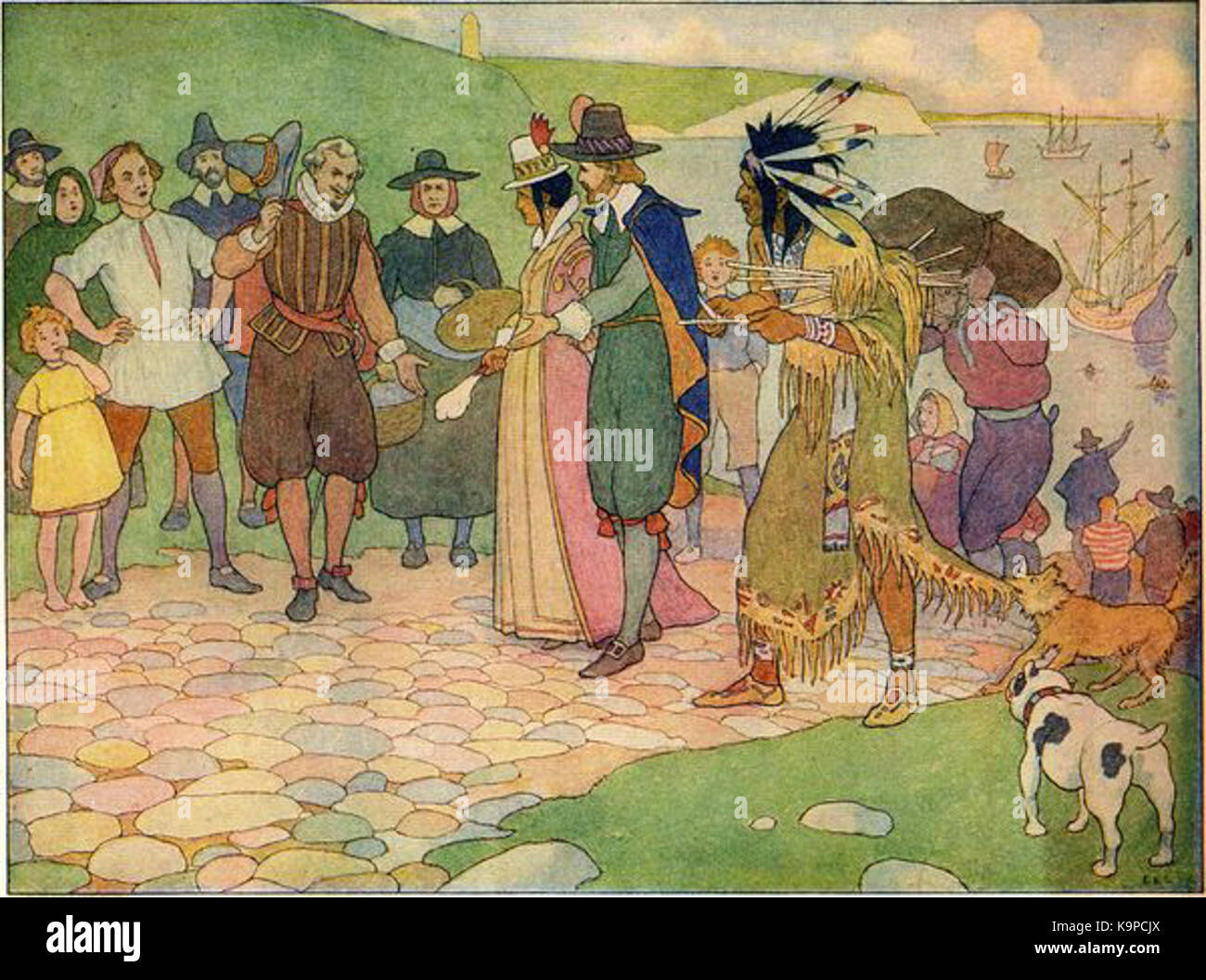 This photograph is a modern portrayal of Pocahontas, the Native ...