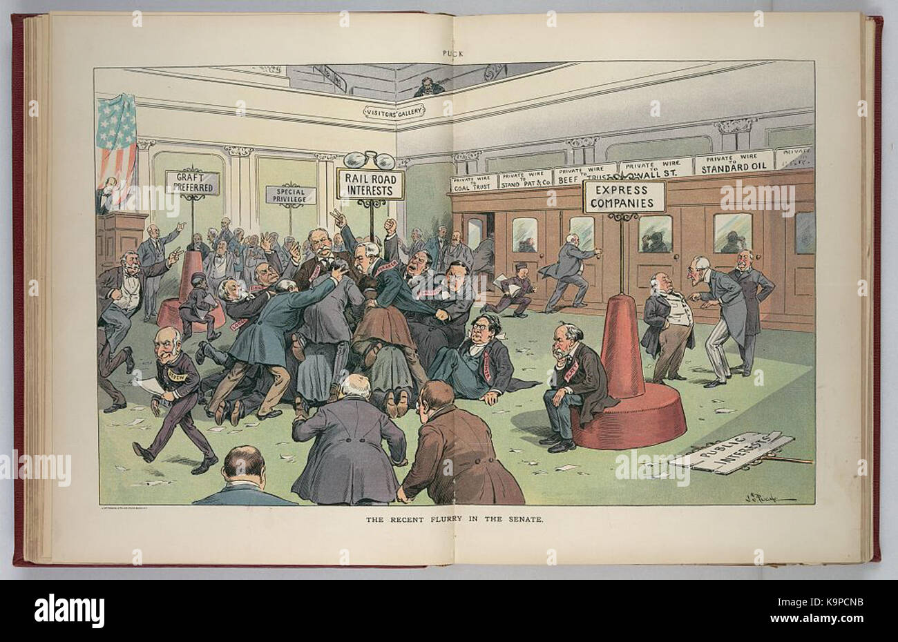 Puck cartoon, The recent flurry in the Senate, 1906 Stock Photo - Alamy