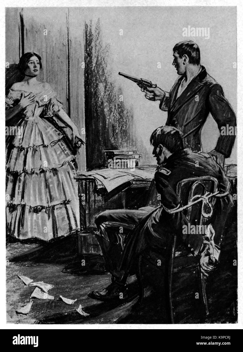 Red cover page Black and White Stock Photos & Images - Alamy