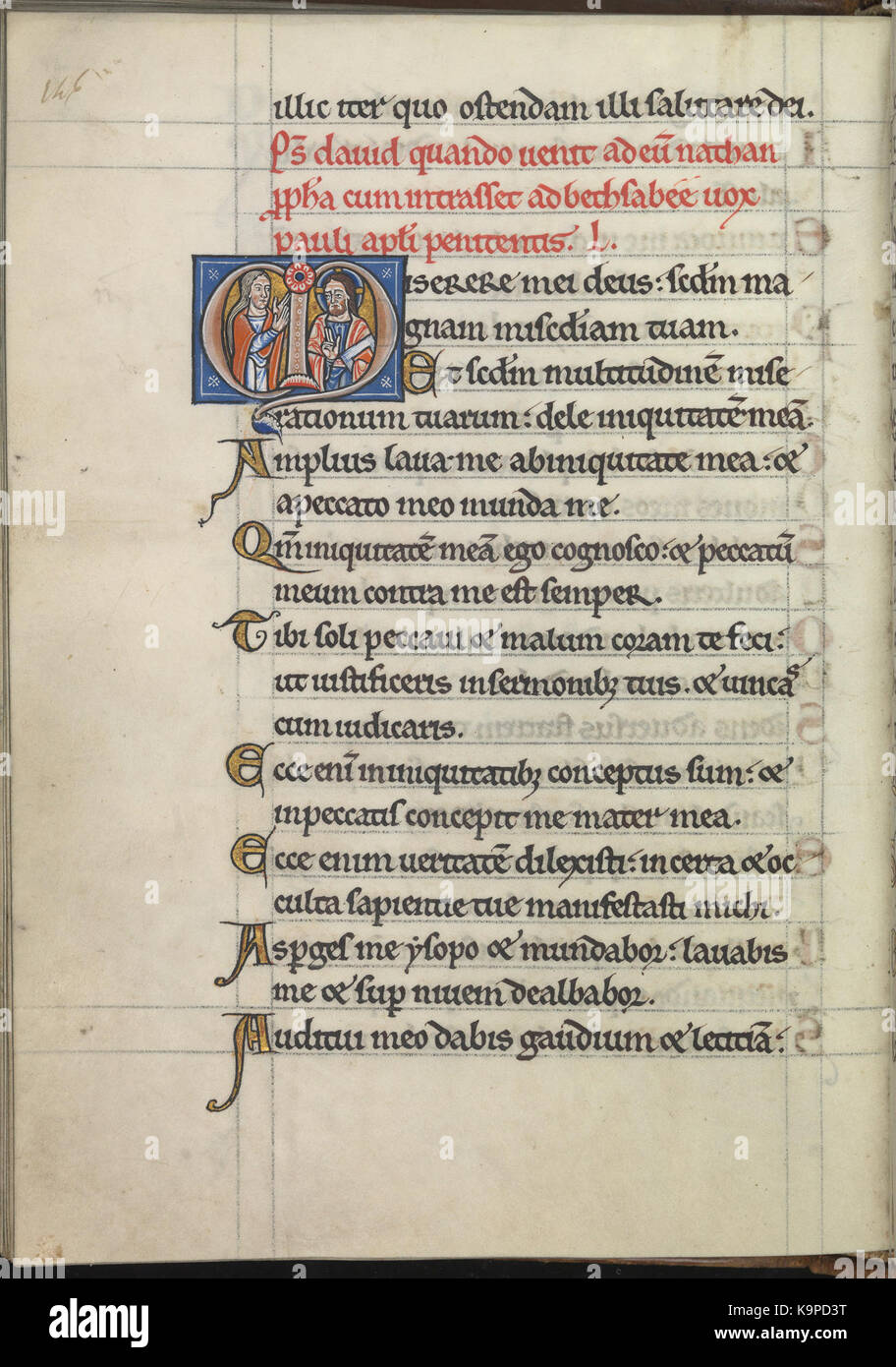 An illustration from the Psalter of Eleanor of Aquitaine, dating from ...