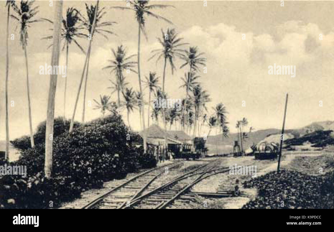 Railway tracks of the Barbados Railway Stock Photo - Alamy