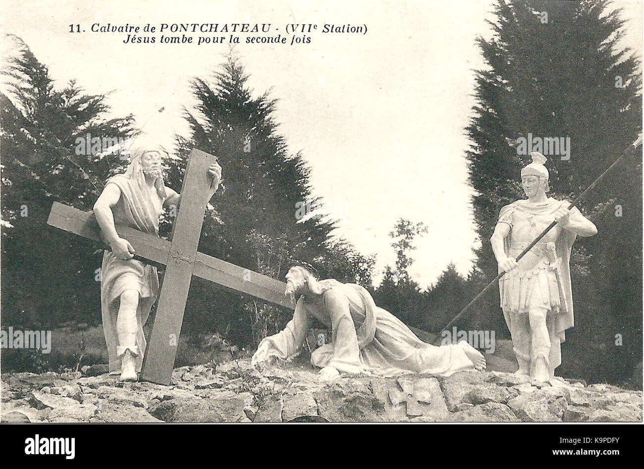 This postcard from circa 1920 shows a view of the Calvary (Le Calvaire ...