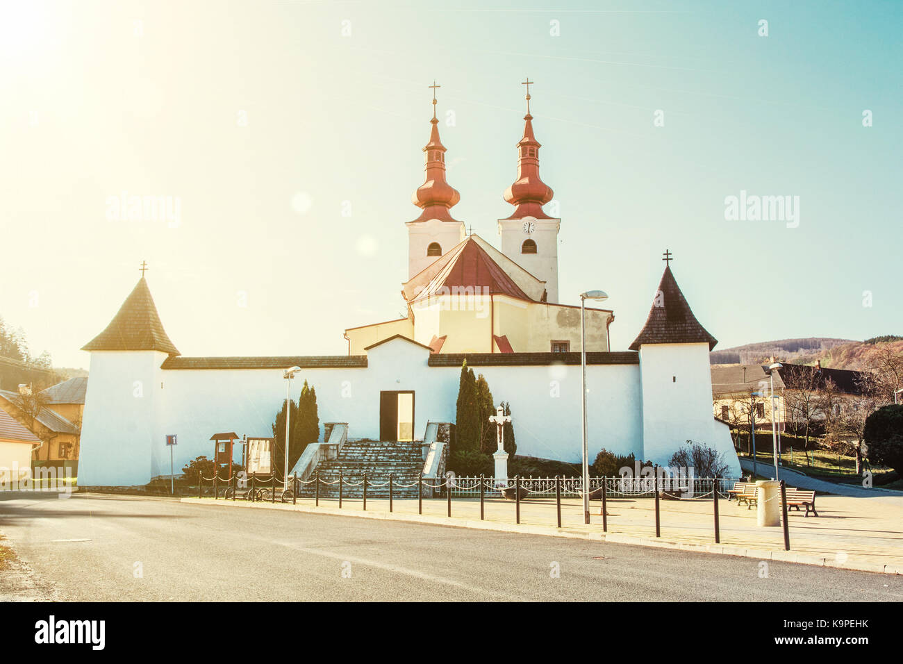 Roman catholic church in Divin village, Slovak republic. Religious ...