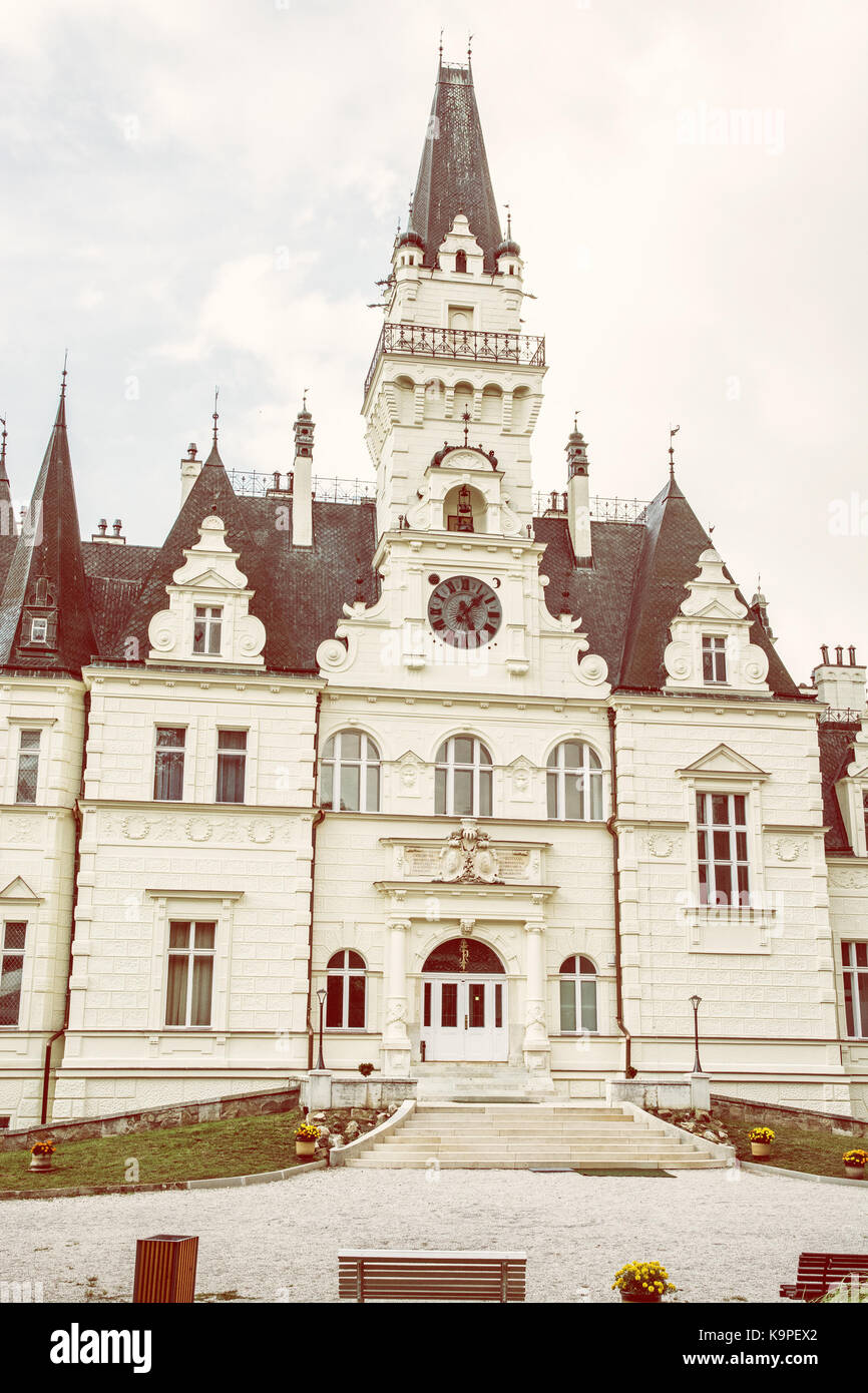 Beautiful Budmerice castle in Slovak republic. Architectural theme ...