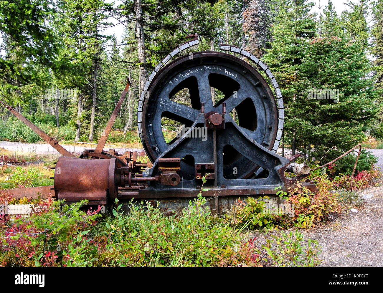 Mining cart pulley system, abandoned at Garnet Ghost Town in Montana ...