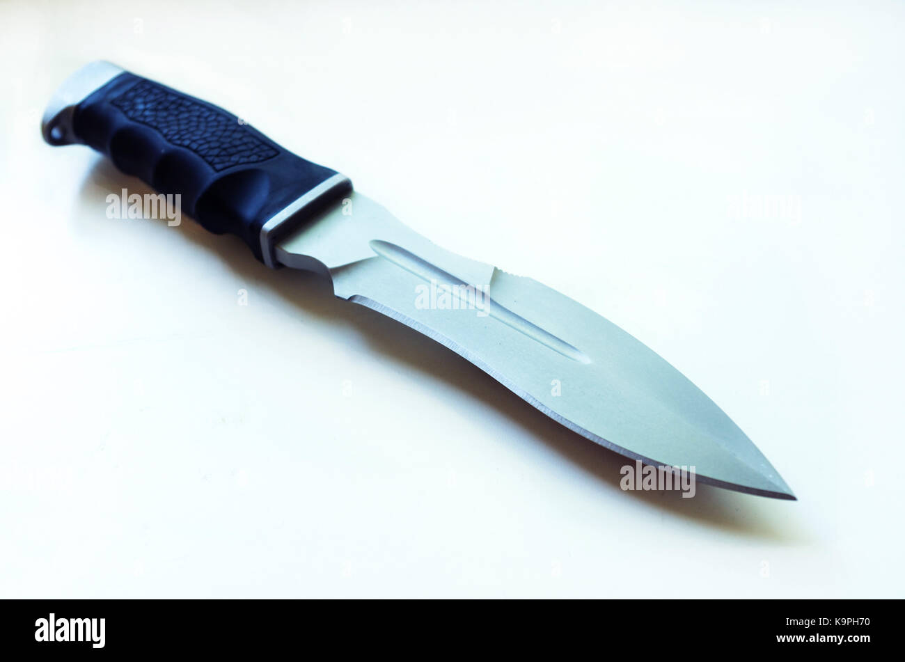 Knife Russian paratrooper. Knife of the army of Russia. White ...