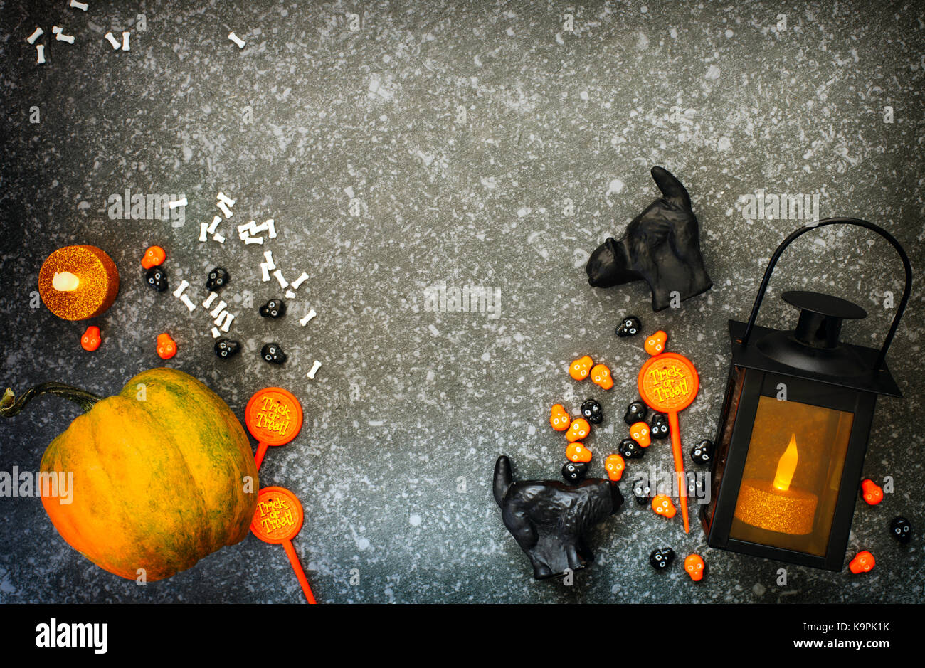 Halloween set, top view Stock Photo - Alamy