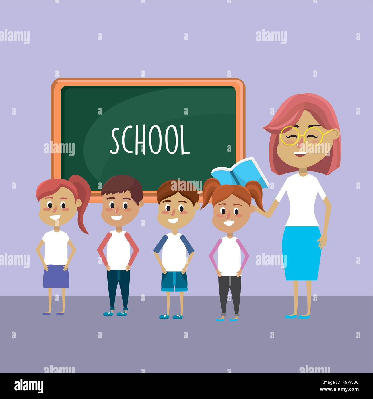 teacher woman educated the students Stock Vector Image & Art - Alamy