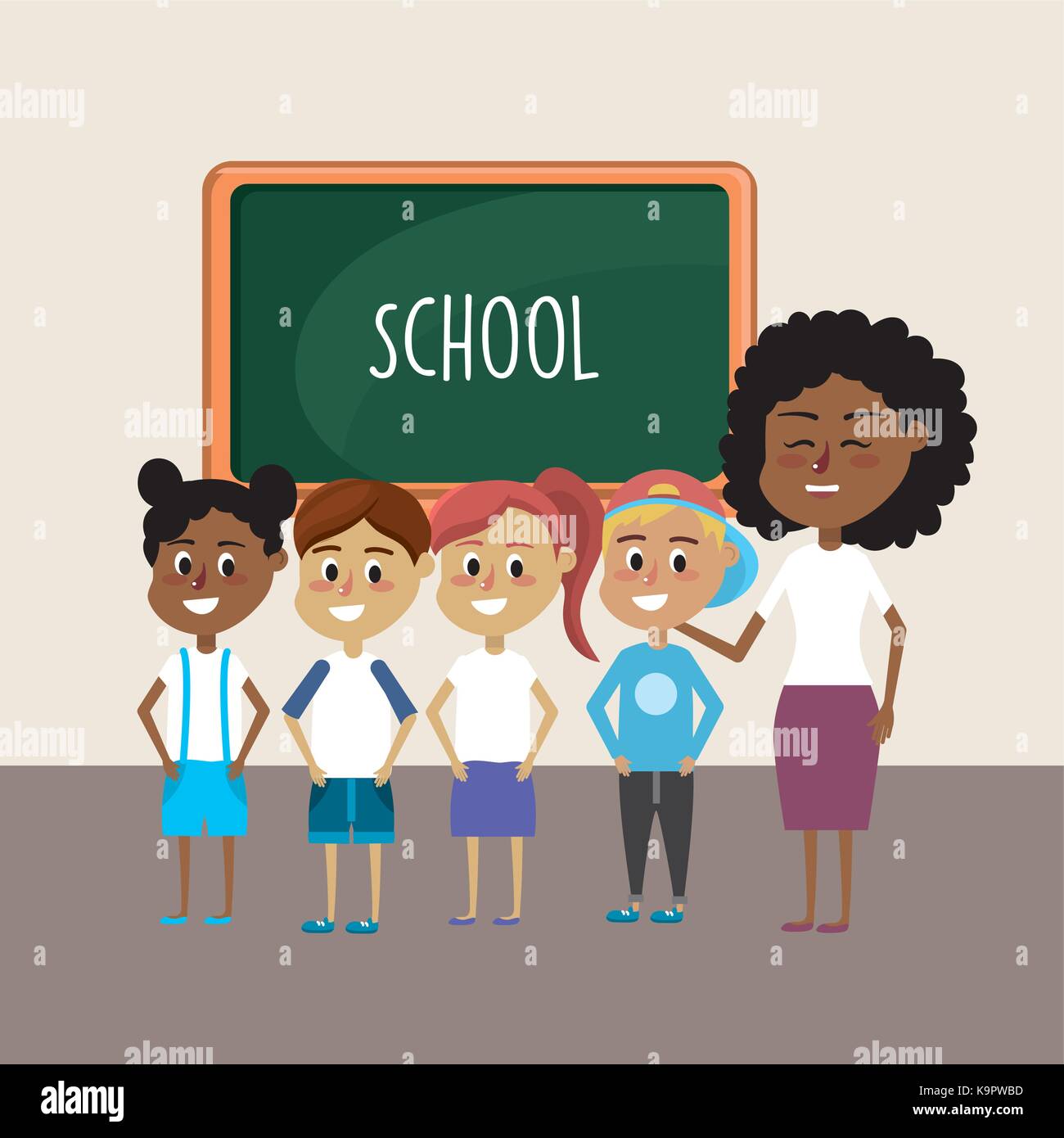 teacher woman educated the students Stock Vector Image & Art - Alamy