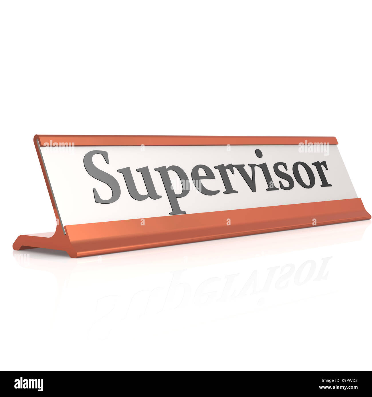 Supervisor table tag Stock Photo - Alamy