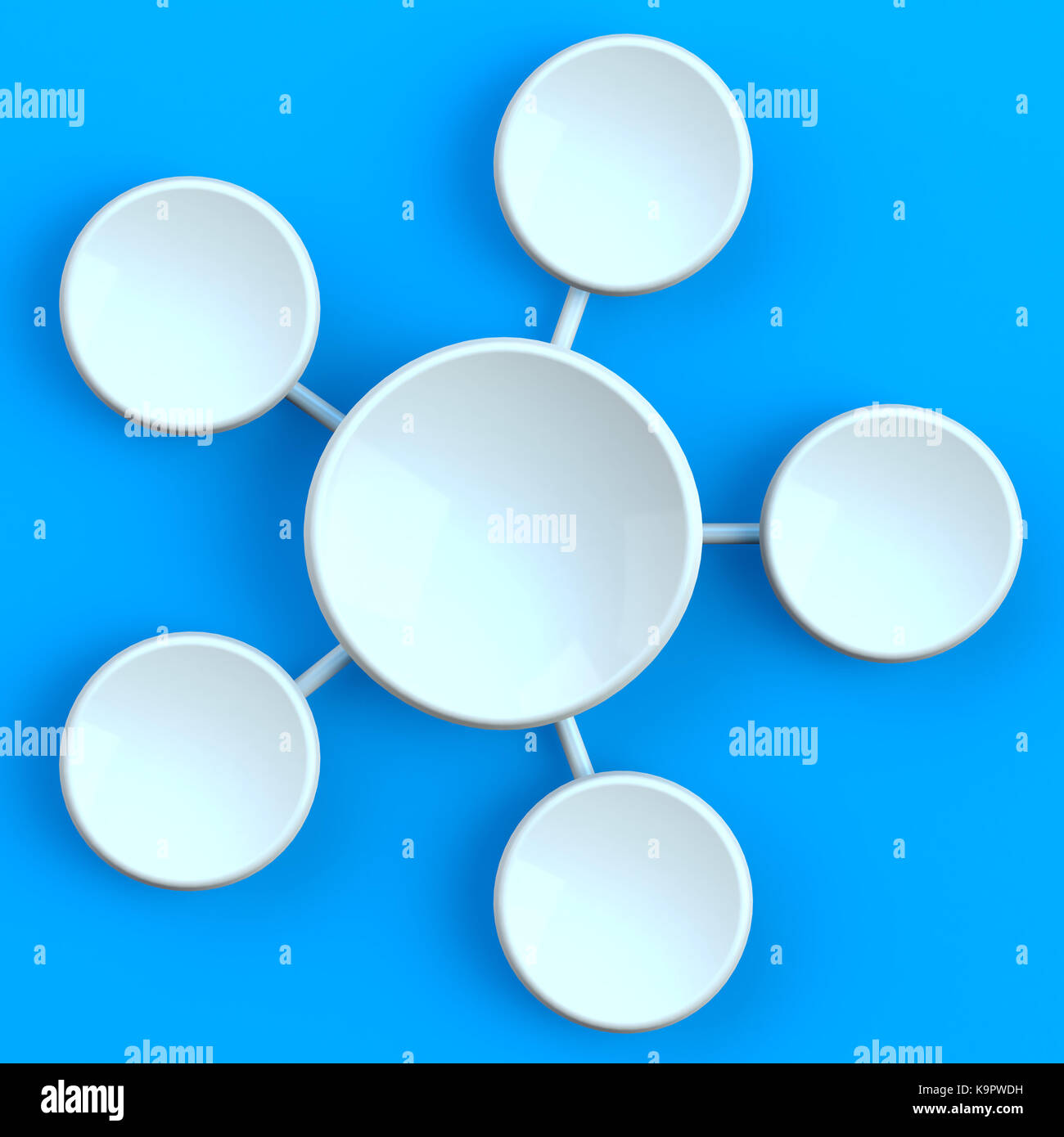 White diagram with blue background Stock Photo - Alamy