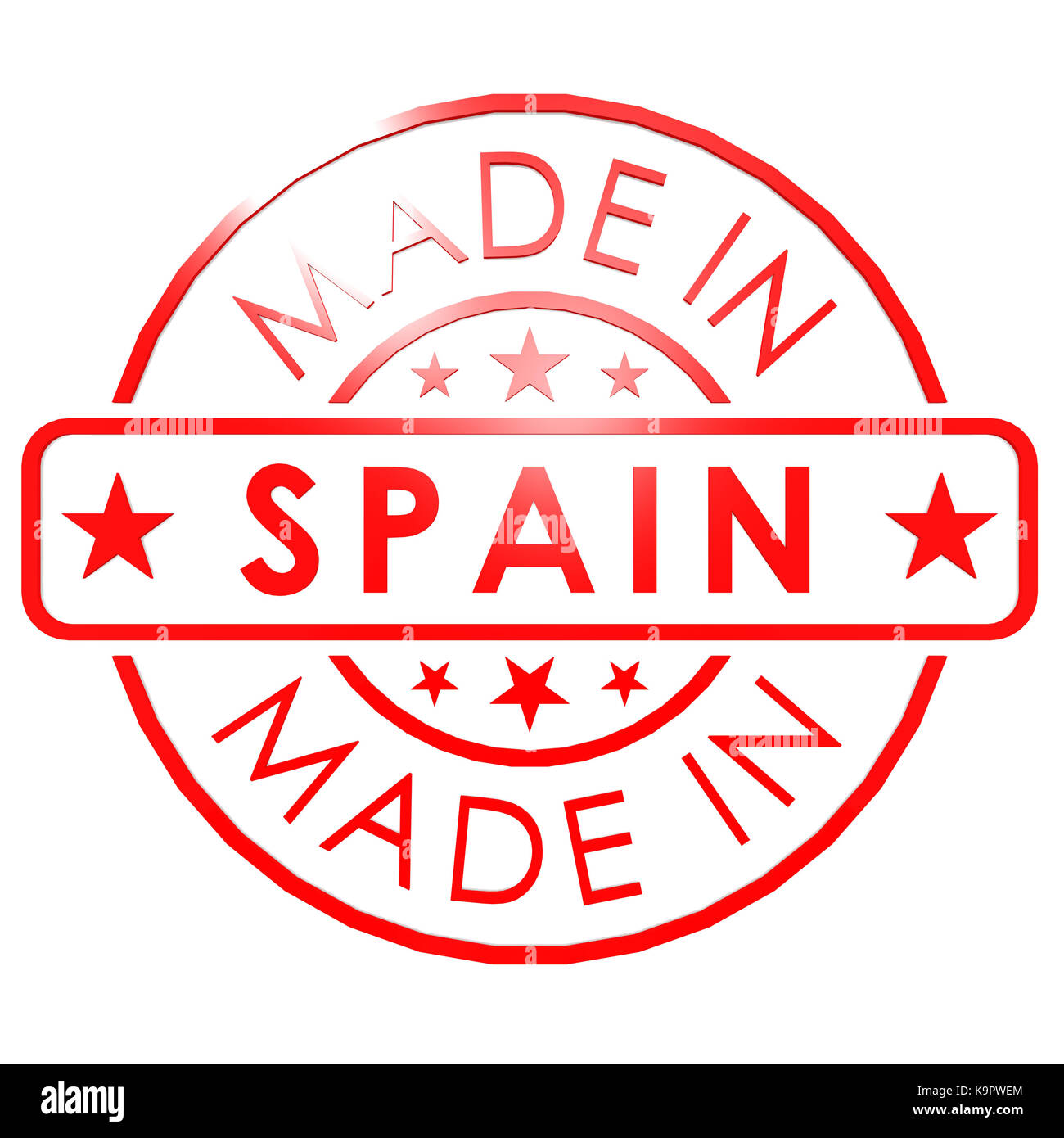 Made in Spain red seal Stock Photo - Alamy