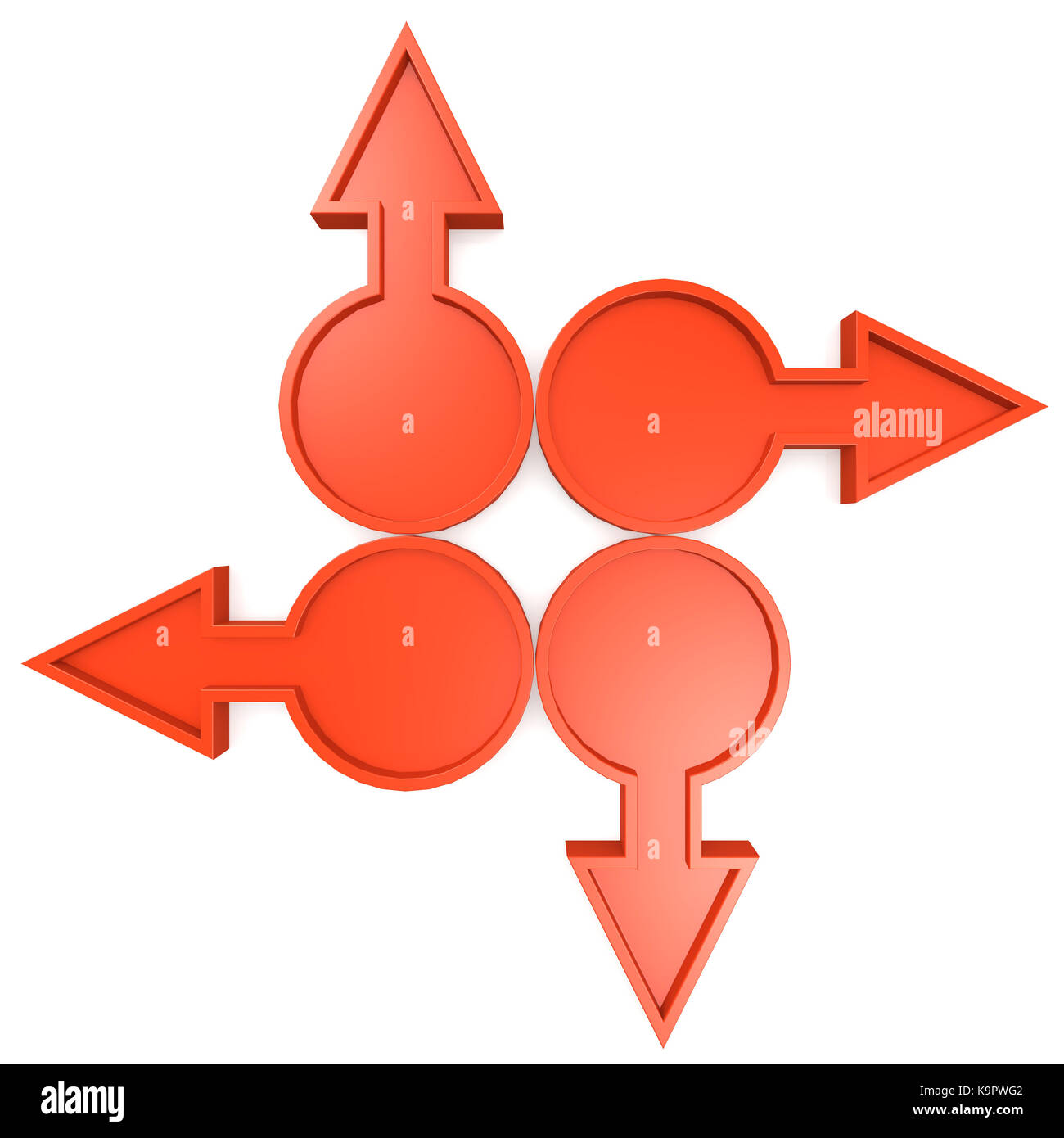 Loop red arrow Cut Out Stock Images & Pictures - Alamy