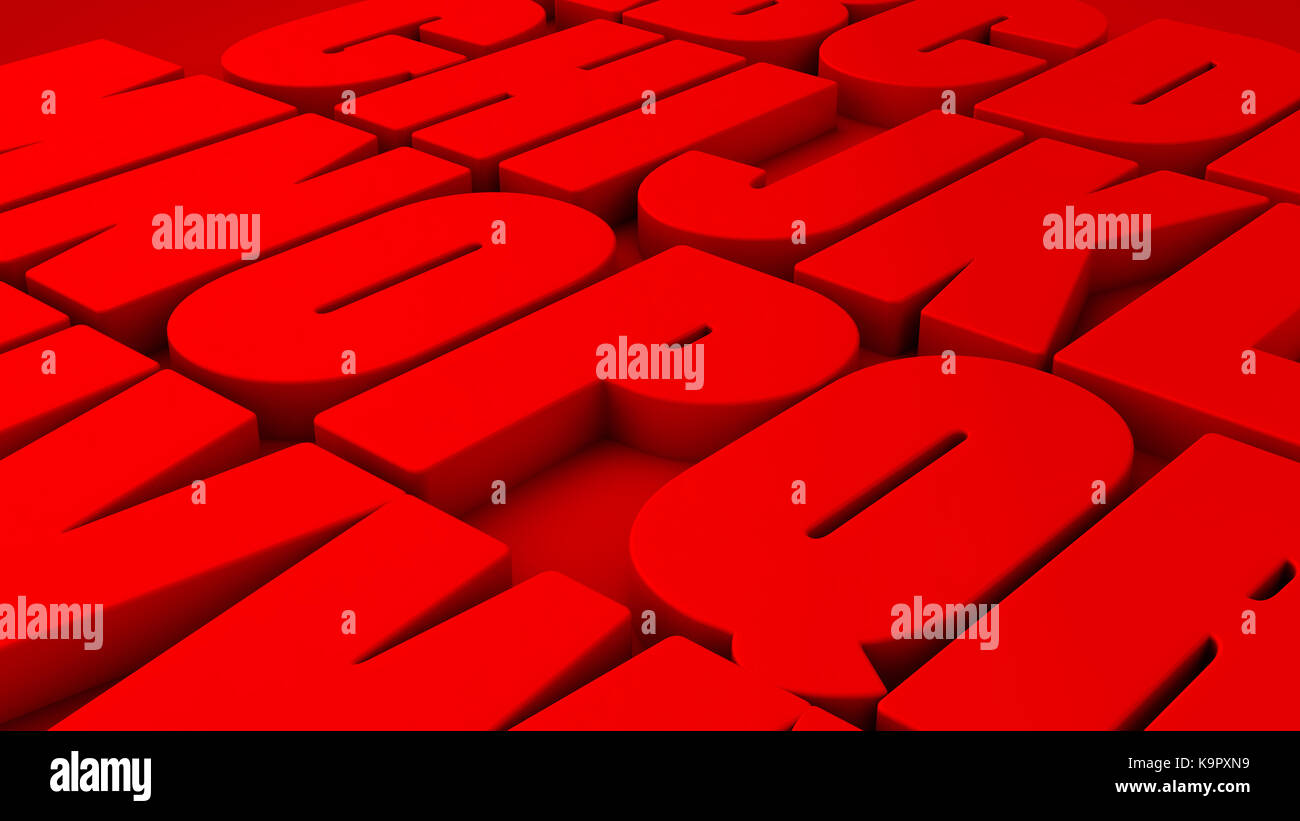 3d letters in red color Stock Photo - Alamy