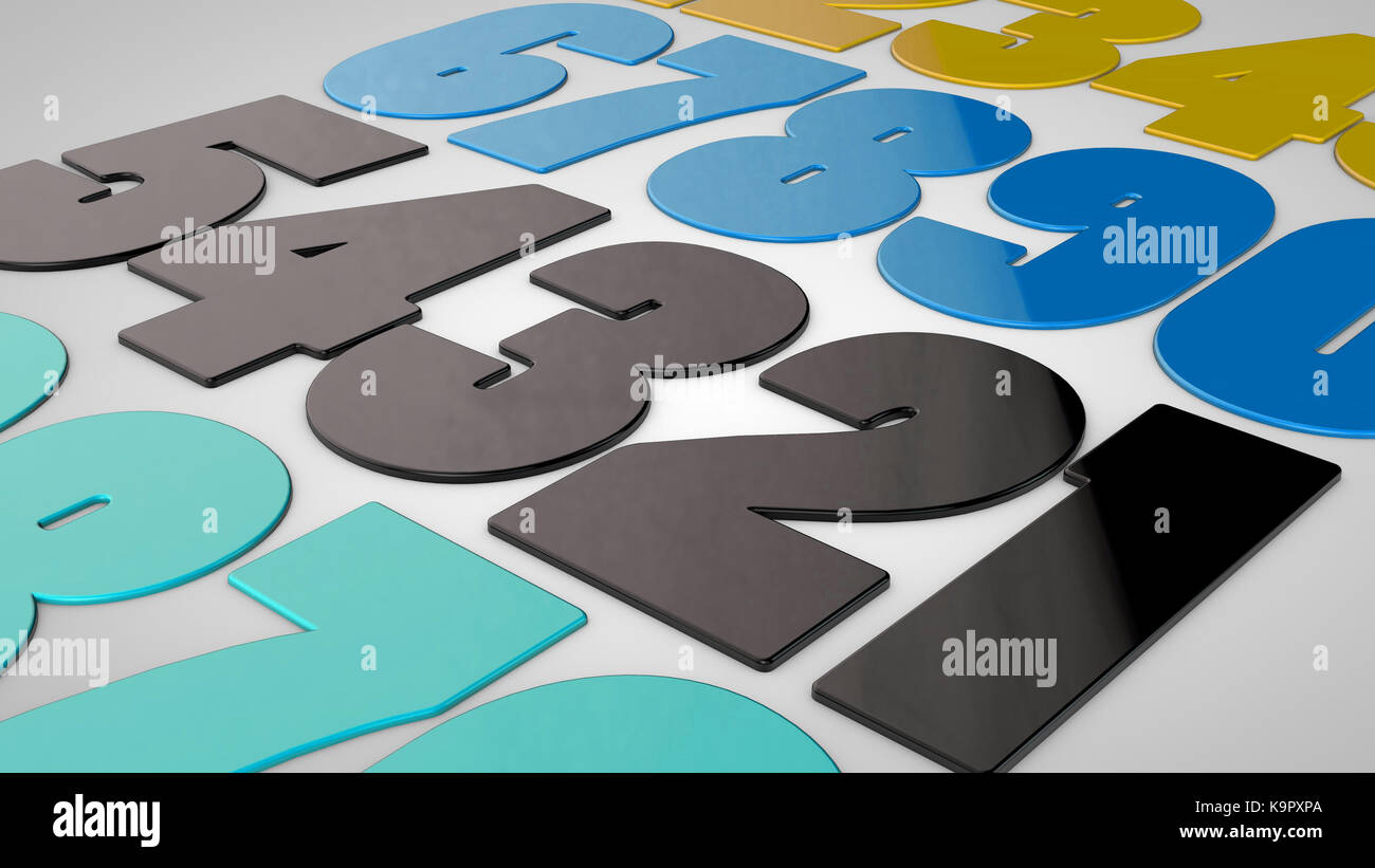 School numbers 1 9 hi-res stock photography and images - Alamy