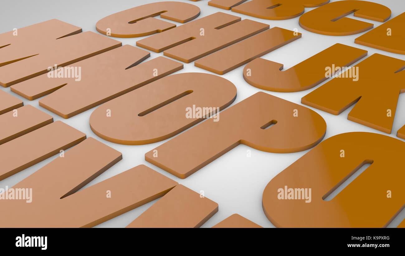 3d letters in orange color Stock Photo - Alamy
