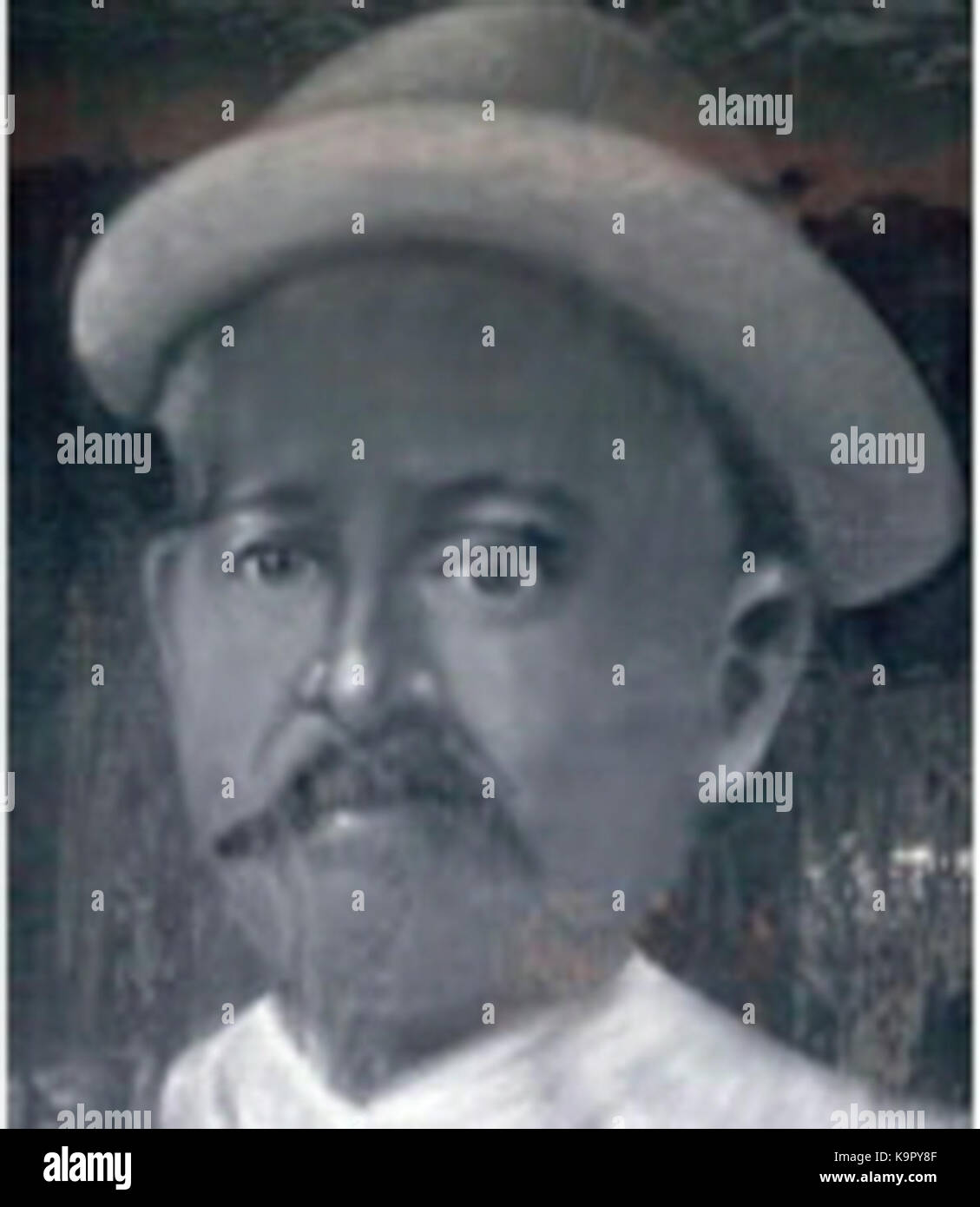 A portrait of Ranajor Thapa, a notable figure in Nepalese history ...