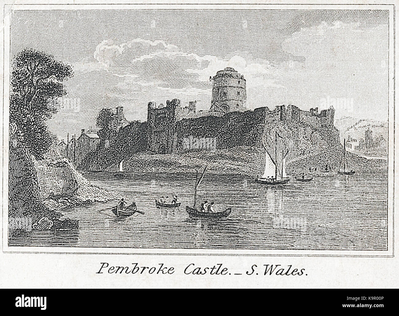 Map of wales pembroke castle hi-res stock photography and images - Alamy
