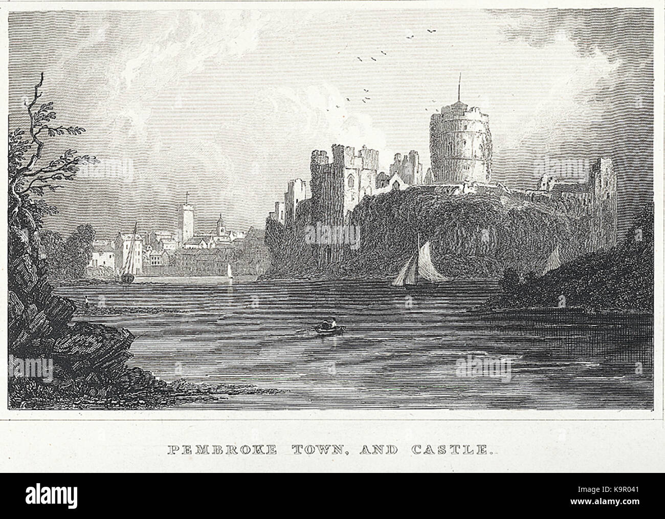 Pembroke castle drawing hi-res stock photography and images - Alamy