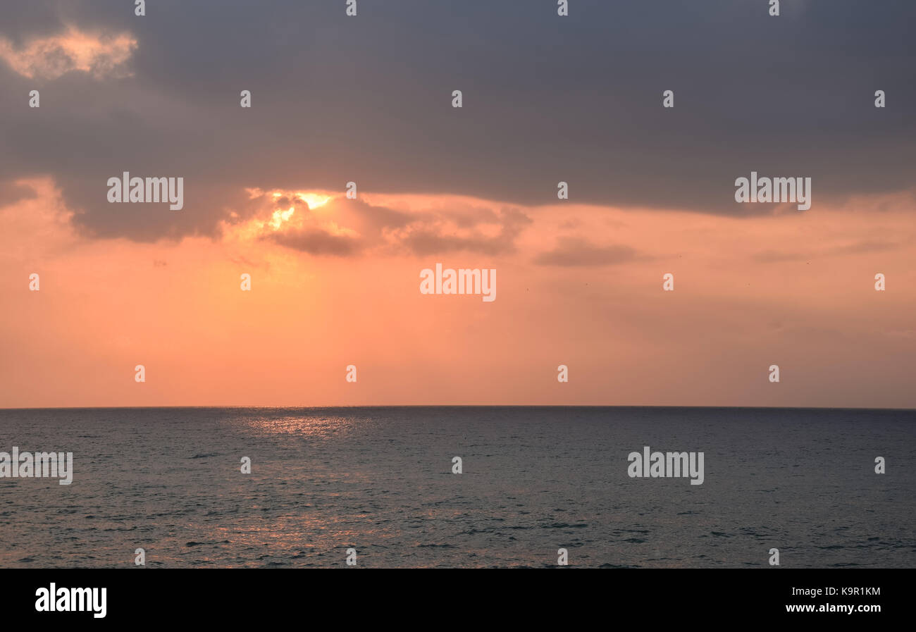 Golden hour on the sea Stock Photo - Alamy