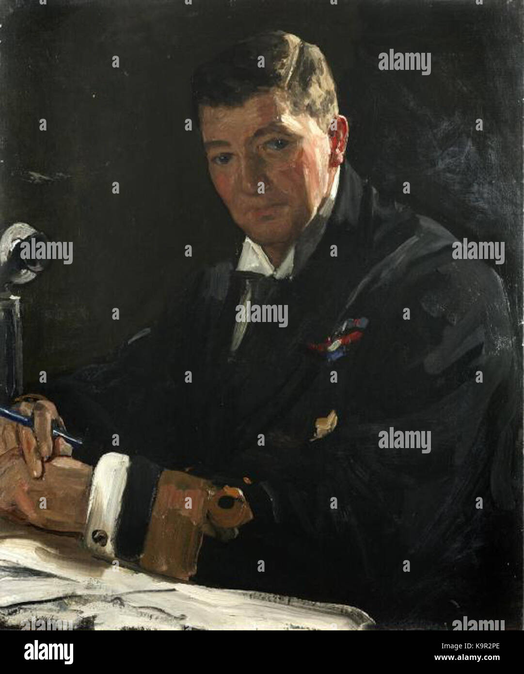 Rear Admiral Sir Douglas Browning by John Lavery Stock Photo - Alamy