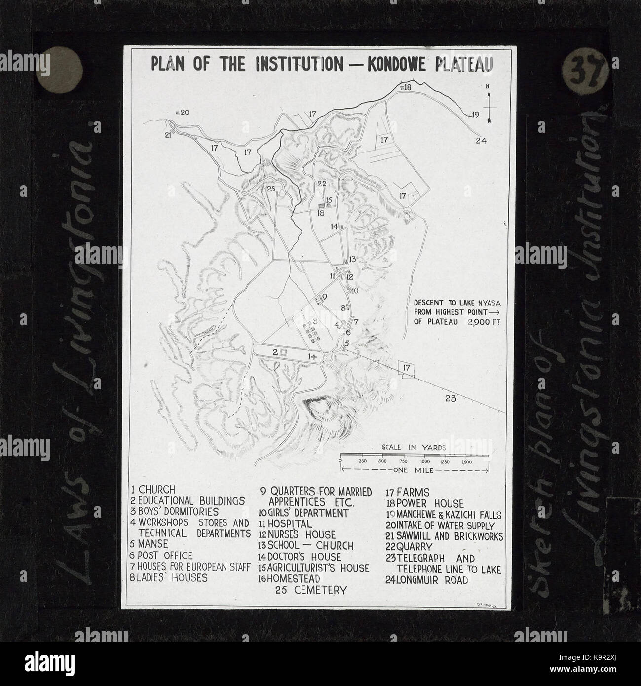 Plan of Livingstonia Institiution, Malawi, ca. 1894 1904 (imp cswc GB ...