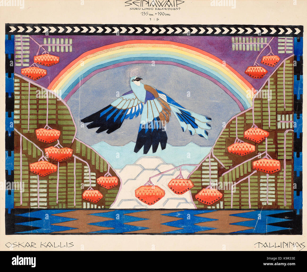 Oskar Kallis. Siuru linnu Kalevipojast. 1915 Stock Photo - Alamy