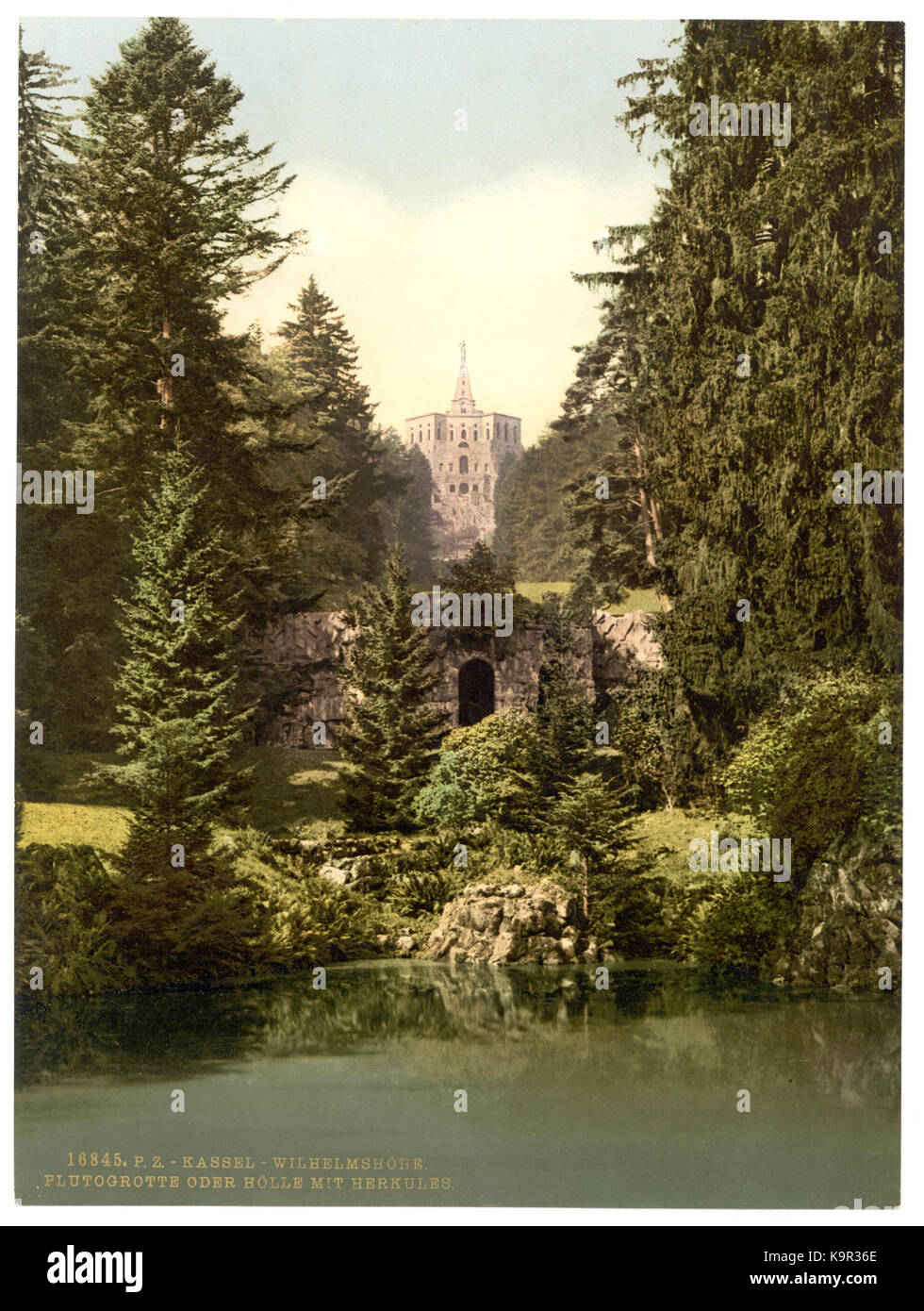 Pluto Grotto and Hercules, Wilhelmshohe, Cassel (i.e.Kassel), Hesse ...