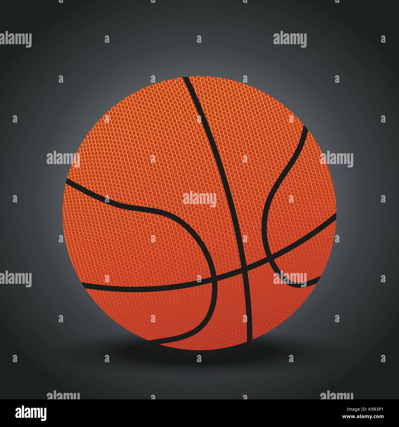 Isolated Realistic basketball design on gray background, vector ...