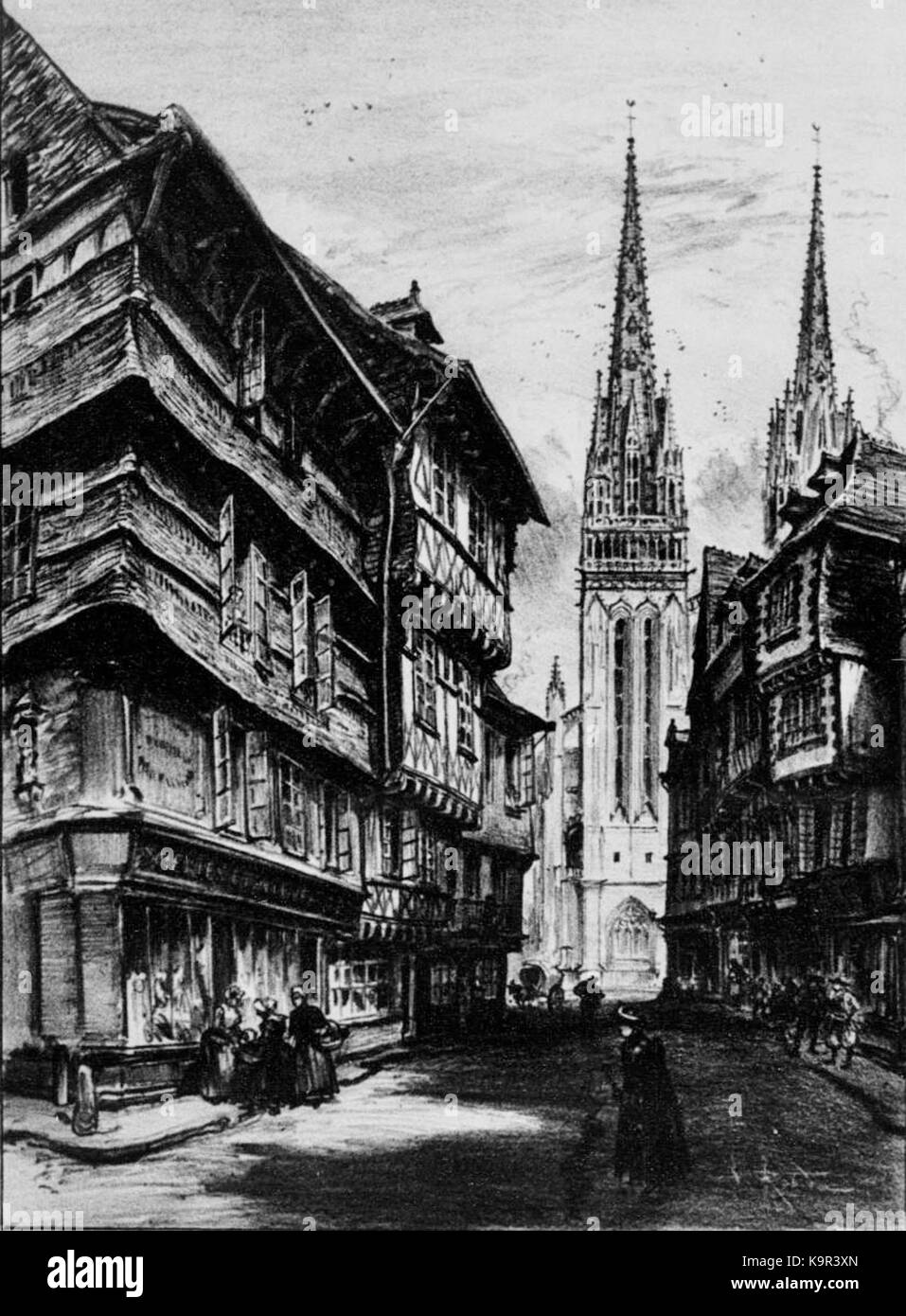 Quimper map hi-res stock photography and images - Alamy