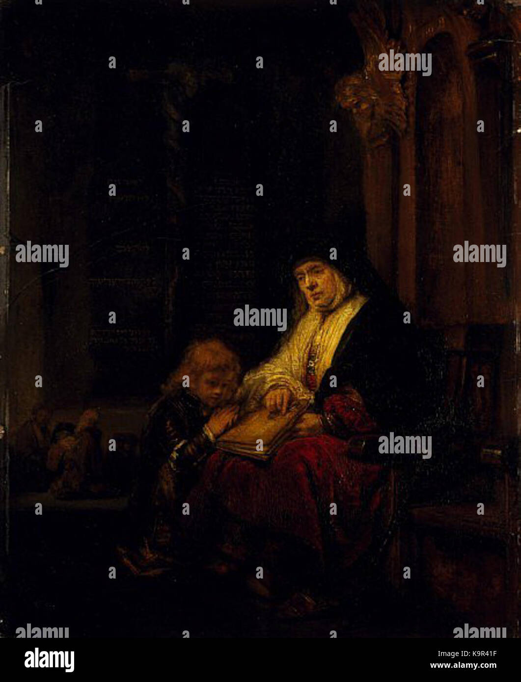 'The Prophetess Anna in the Temple' by Rembrandt depicts a religious ...