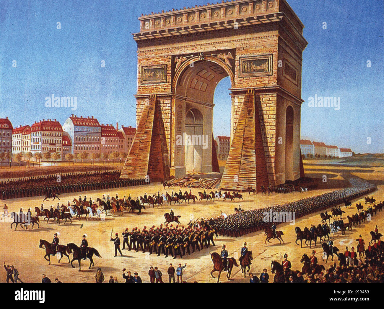Prussian Germans taking over France 1 March 1871 Stock Photo - Alamy