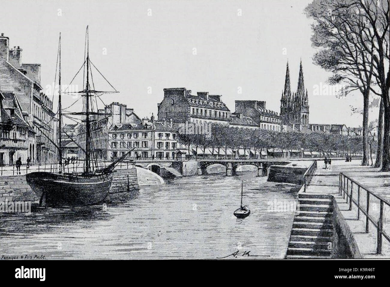 Quimper map hi-res stock photography and images - Alamy