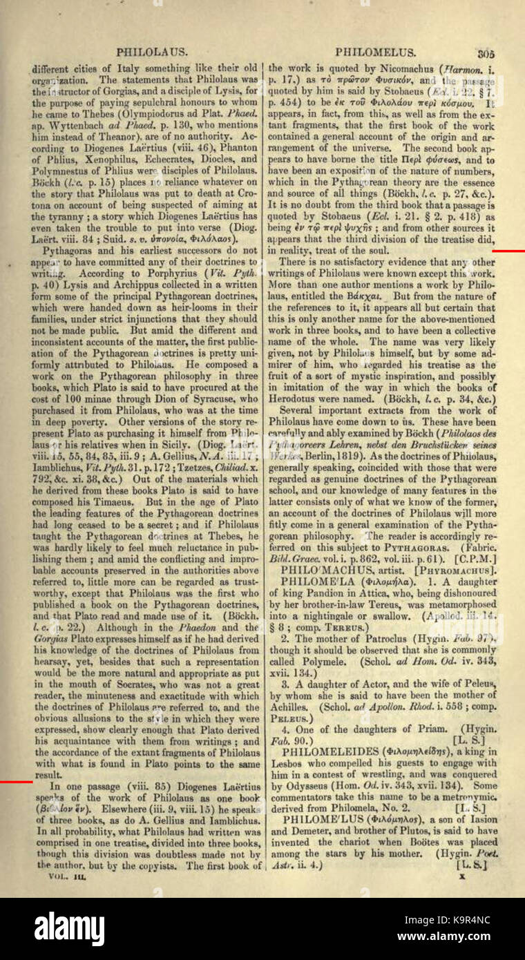 Philolaus and Philomelus Pythagorean Book Stock Photo - Alamy