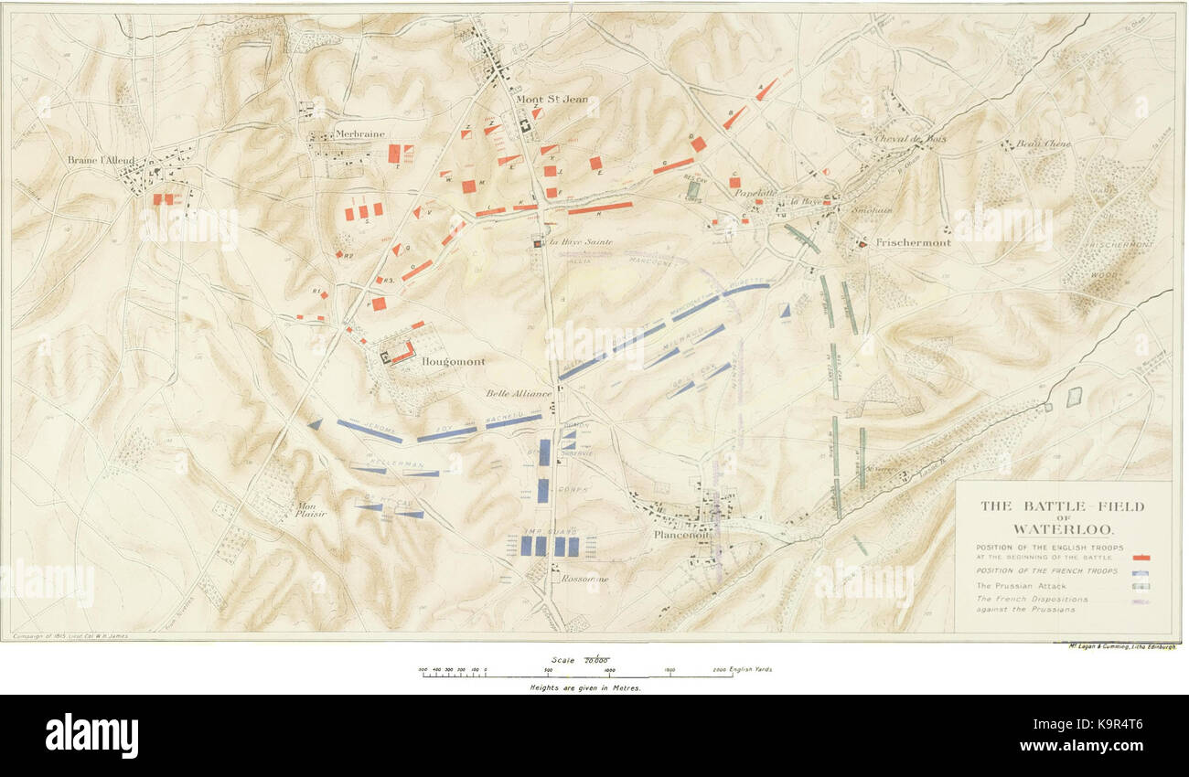 Battle of waterloo map hi-res stock photography and images - Alamy