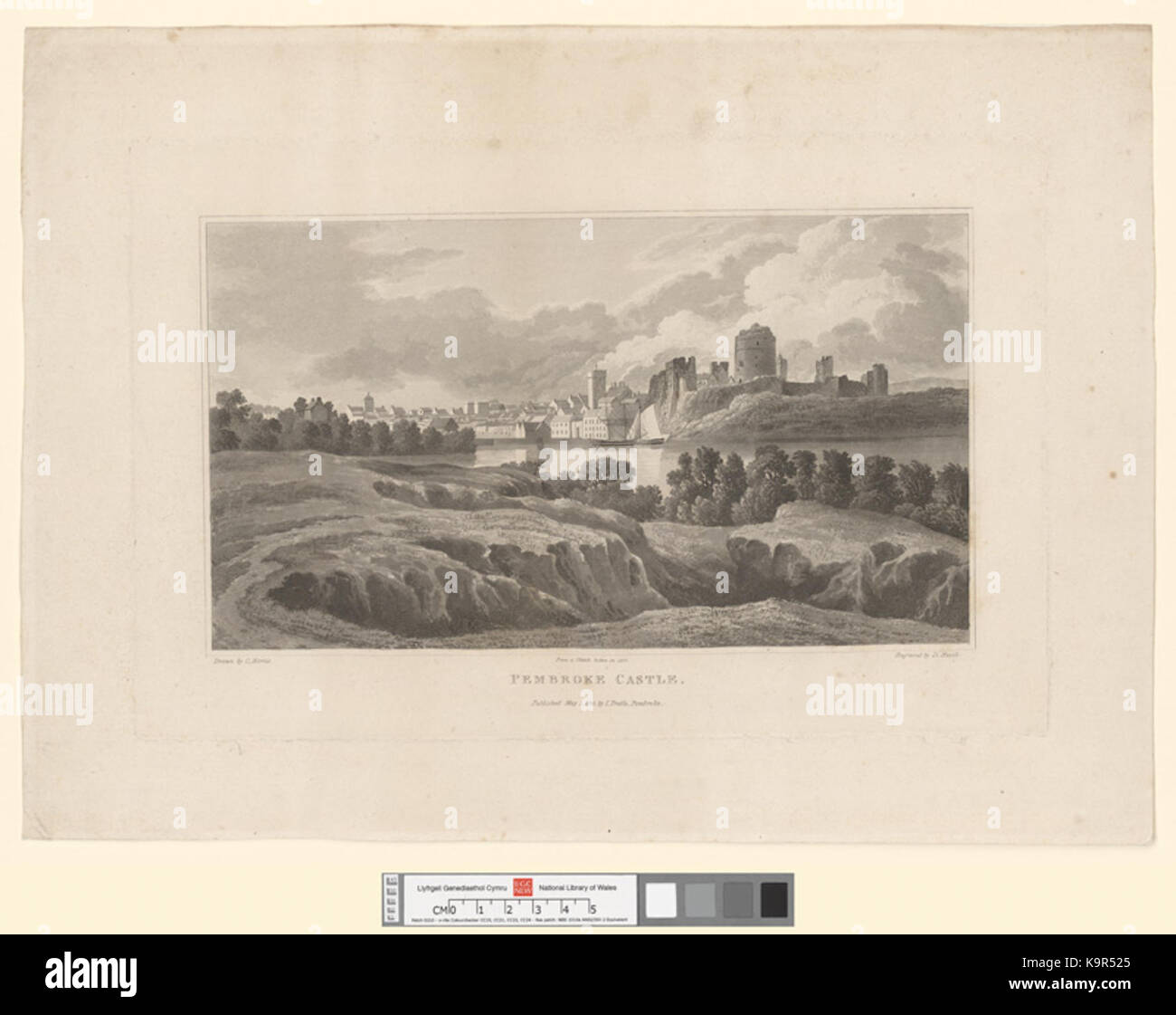Pembroke castle May 1 1820 Stock Photo - Alamy