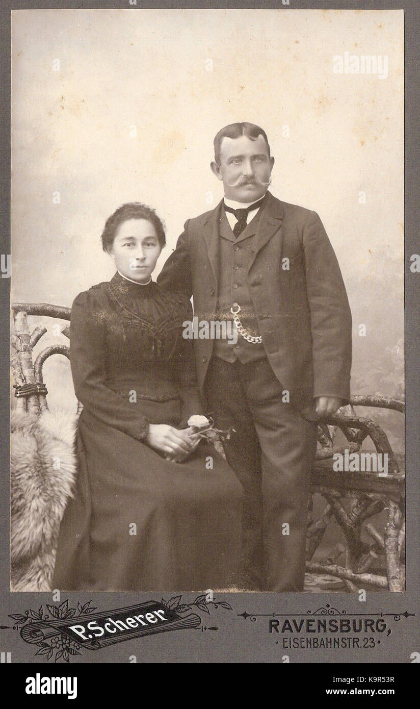 P Scherer Doppelportrait um1910 Stock Photo - Alamy