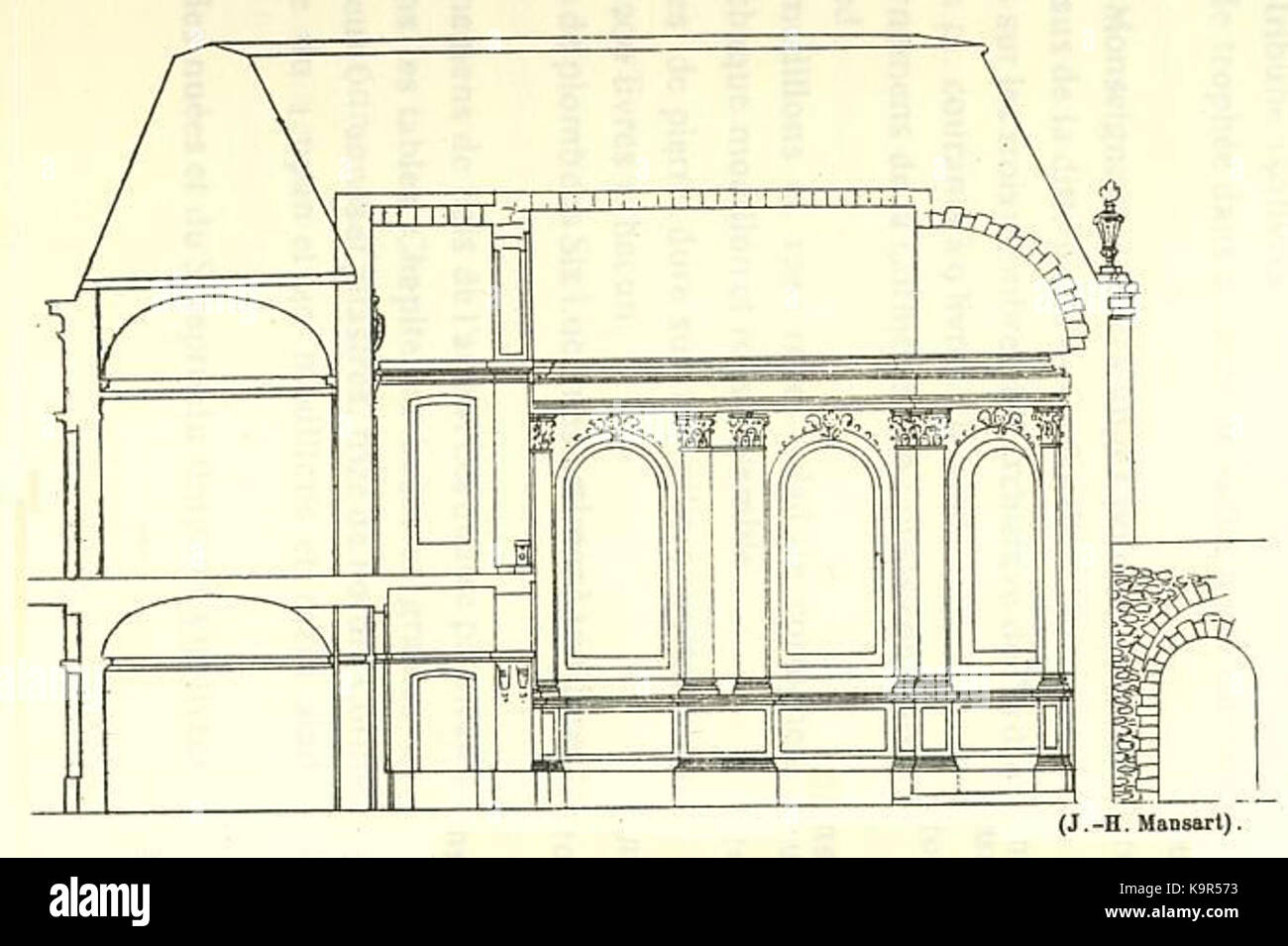 This architectural project drawing depicts the proposed section of the ...