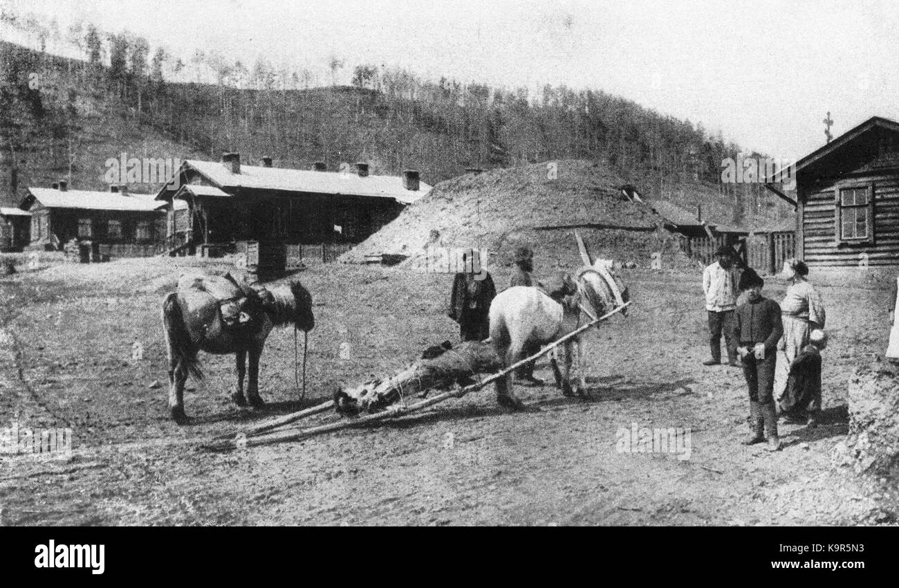 P452a Mode of transporting a corpse through the taiga in the Amur ...