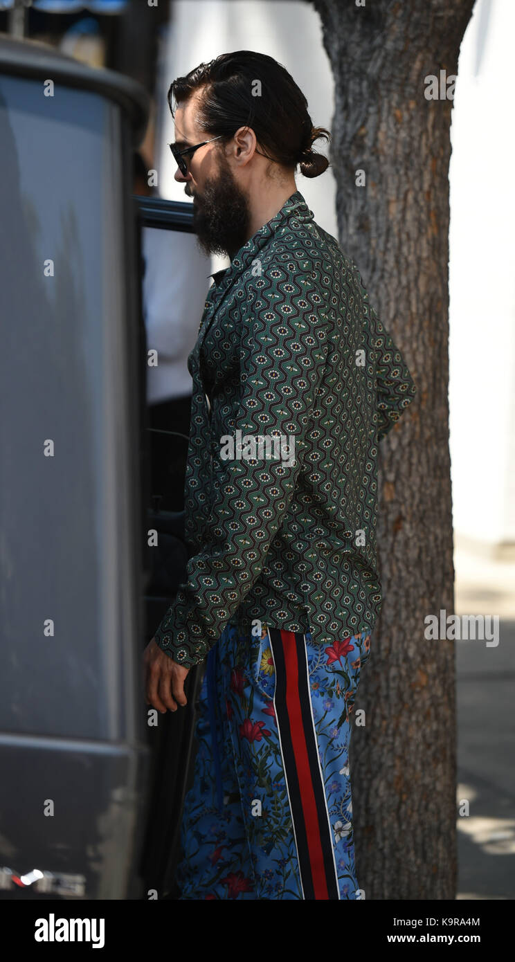 Jared Leto out and about in Los Angeles sporting a beard Featuring ...
