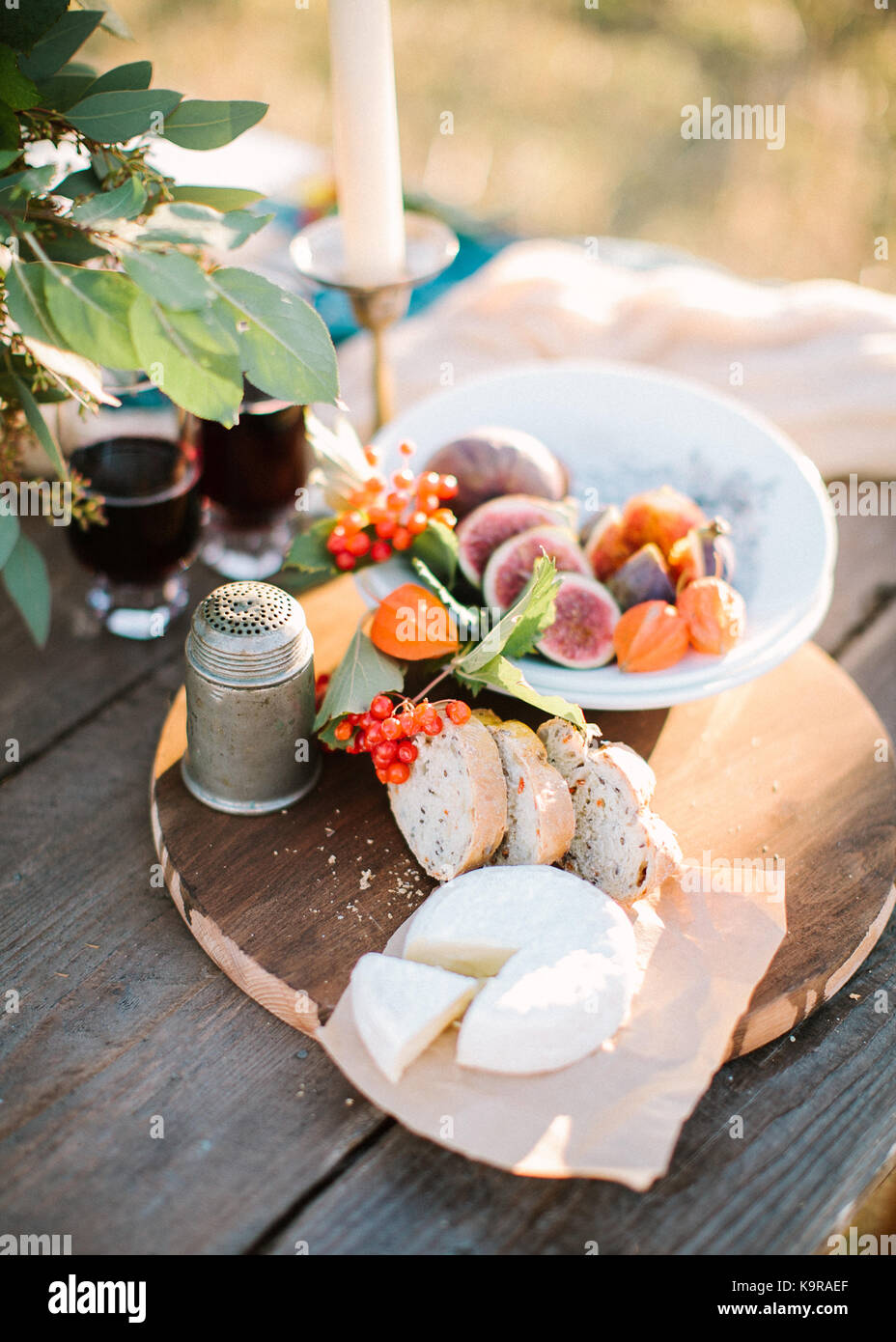 food, treatment, refreshment concept. on the tray made of wood there is ...