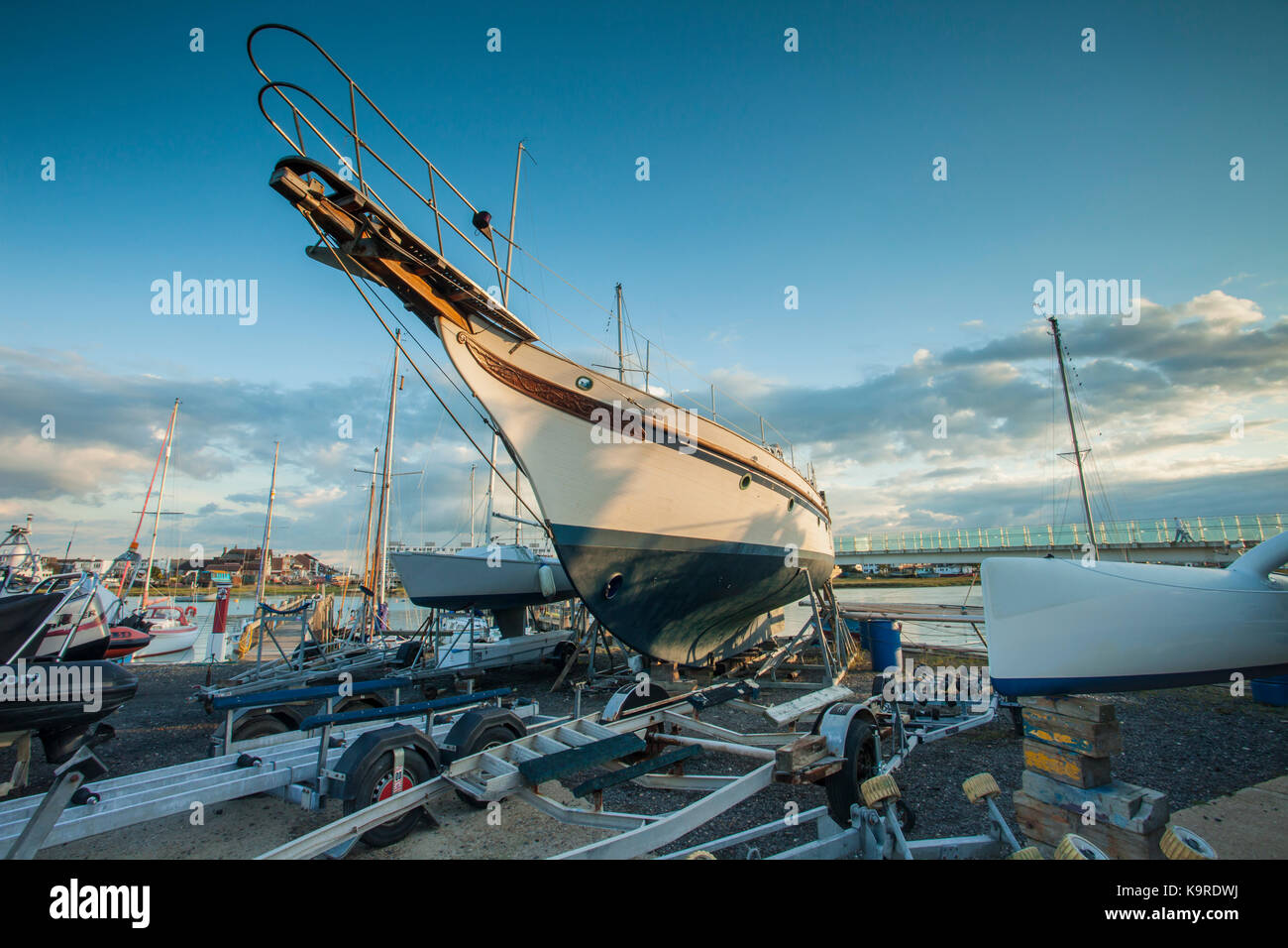 Boats at Shoreham Yacht Club, West Sussex Stock Photo - Alamy
